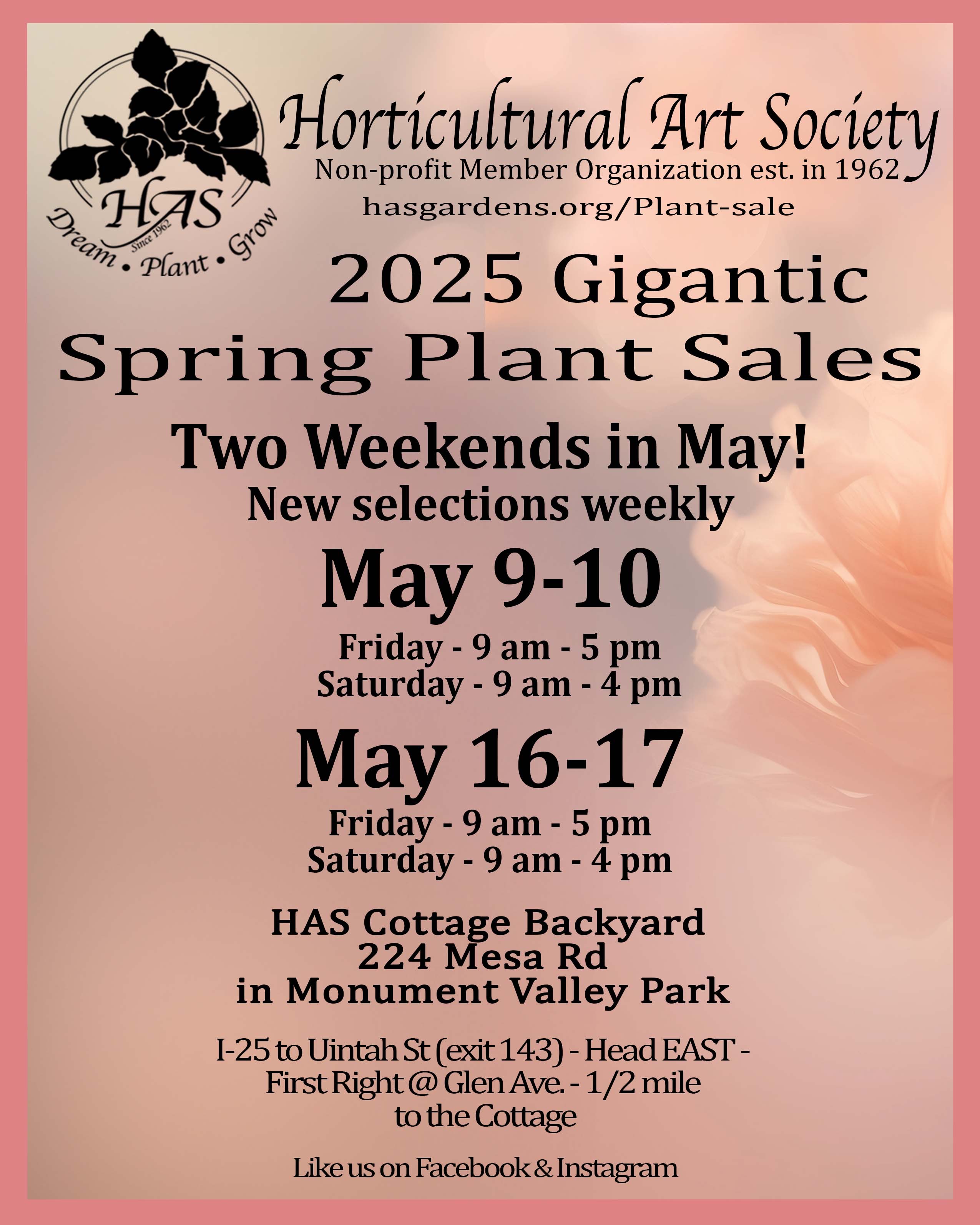 2025 Plant Sale | Horticultural Art Society